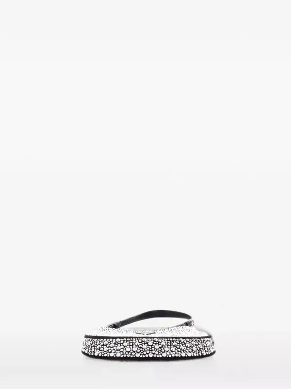 Prada Cleo Shoulder Bag Crystal Embellished Satin Small Crossbody Bag