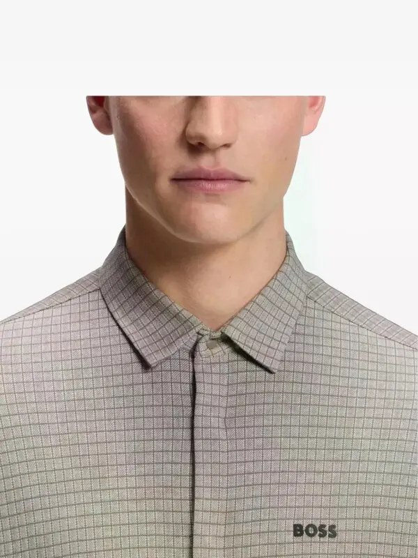 BOSS Check-print Short-sleeve Shirt
