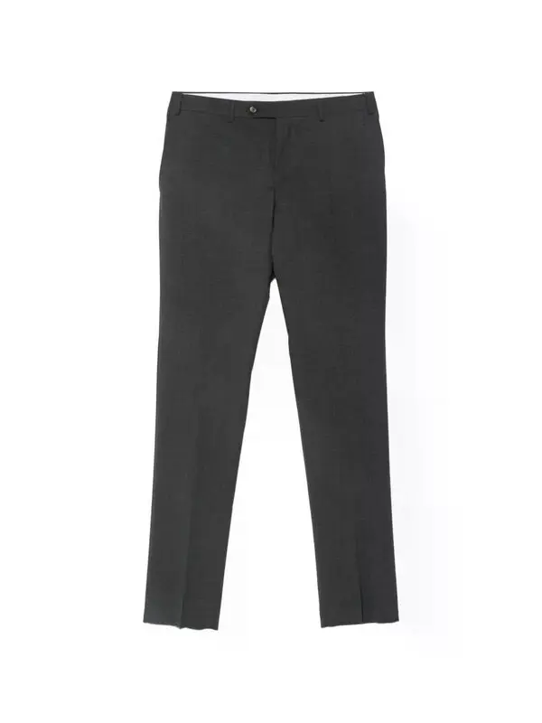 Canali Travel Pressed-crease Tailored Trousers - Grey