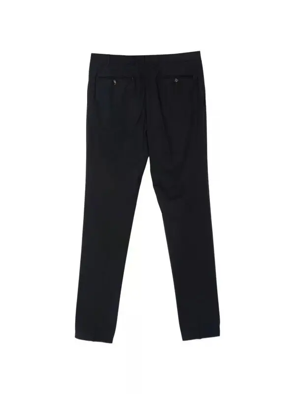 Canali Travel Pressed-crease Tailored Trousers - Blue