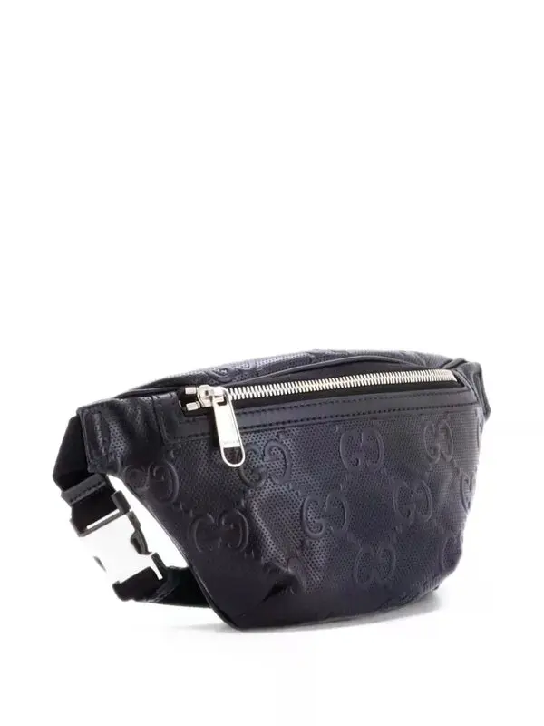 Gucci Gg Embossed Perforated Leather Small Belt Bag