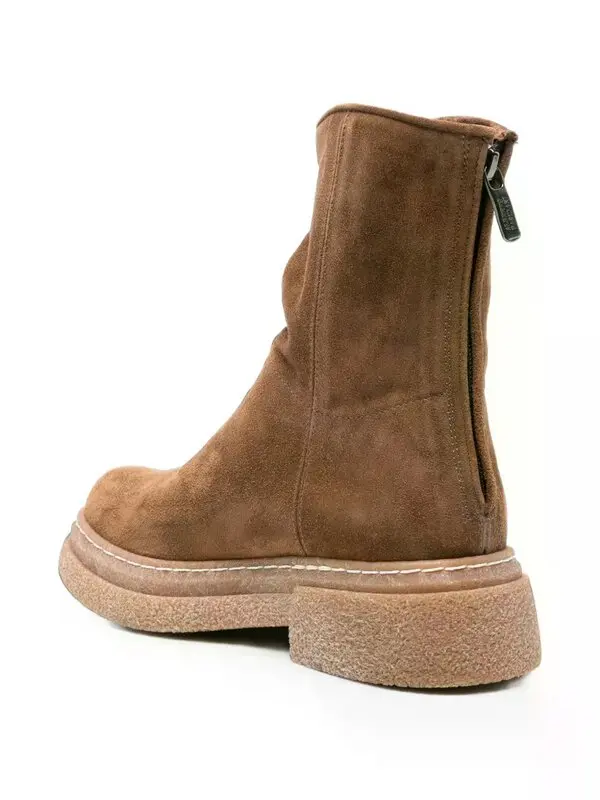 ALBERTO FASCIANI Suede Rear-zip Ankle Boots