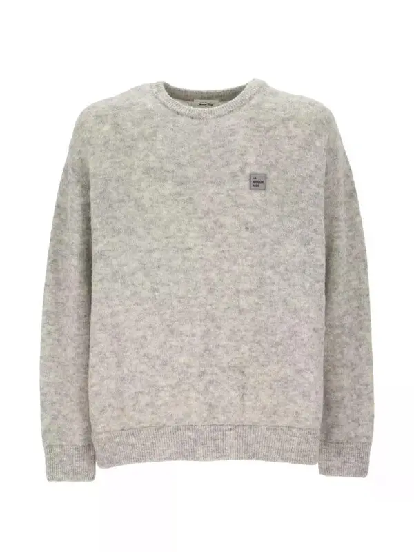 American Vintage Vitow Logo-patch Knitted Sweater
