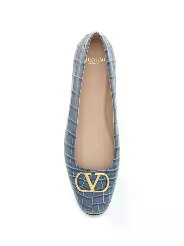 Valentino Garavani Vlogo Signature Ballet Flats - Blue