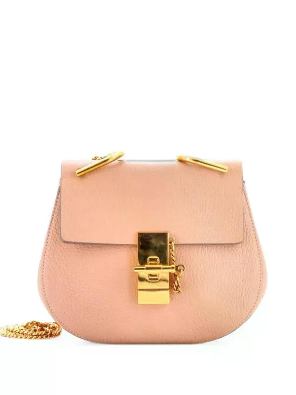 Chloé Drew Leather Small Cross Body Bag - Pink