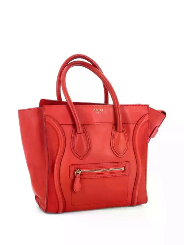 Celine Luggage Bag Smooth Leather Micro Tote Bag