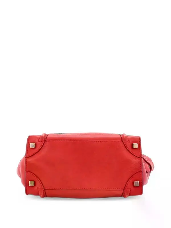 Celine Luggage Bag Smooth Leather Micro Tote Bag