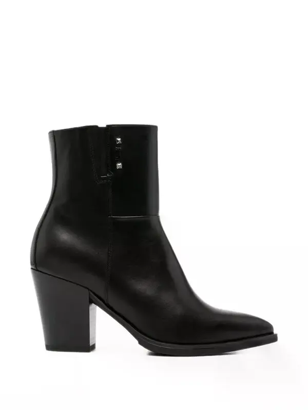 NEROGIARDINI Stud-embellished Pointed-toe Ankle Boots