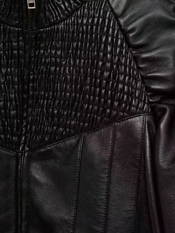 Chloé Smocked Leather Jacket