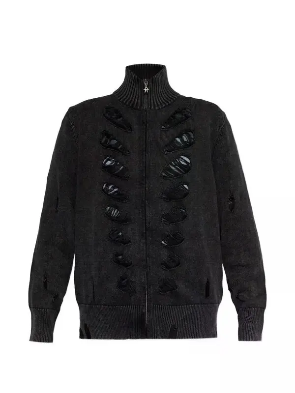 AVAVAV Distressed Zip-up Cardigan