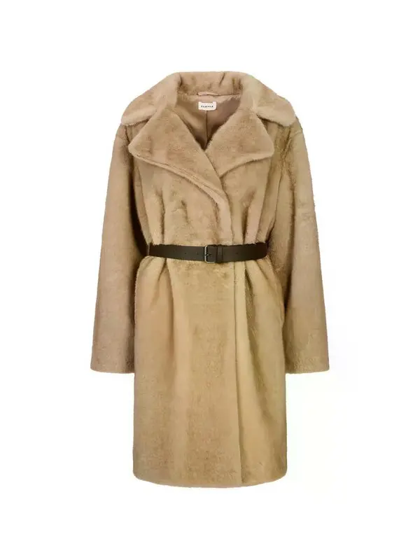 P.a.r.o.s.h Pulse Belted Faux-fur Coat - Neutrals