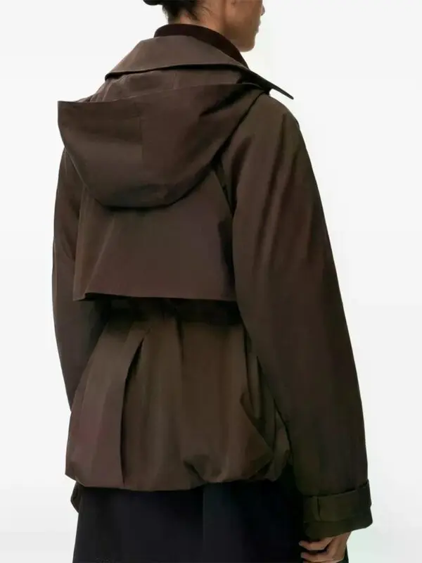 Loewe Jacket In Cotton And Silk - Brown