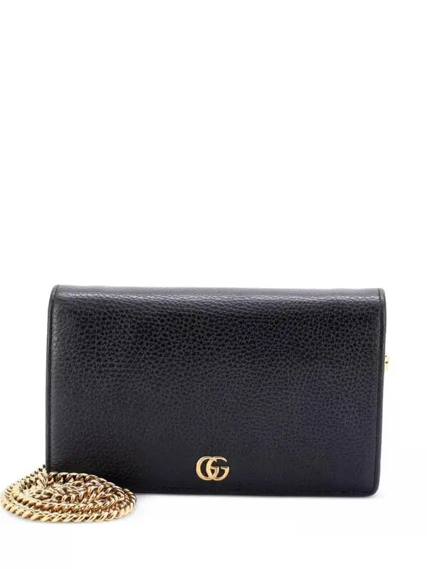 Gucci Petite Gg Marmont Leather Mini Crossbody Bag - Black