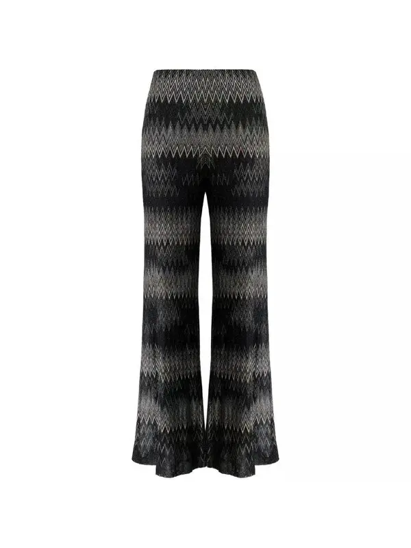 Missoni Viscose Lamé Chevron Palazzo Trousers