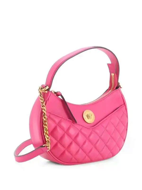 Versace Medusa Half Moon Bag Quilted Leather Shoulder Bag