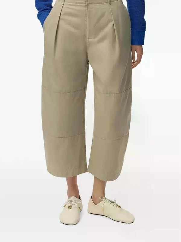 Loewe Cropped Trousers In Cotton