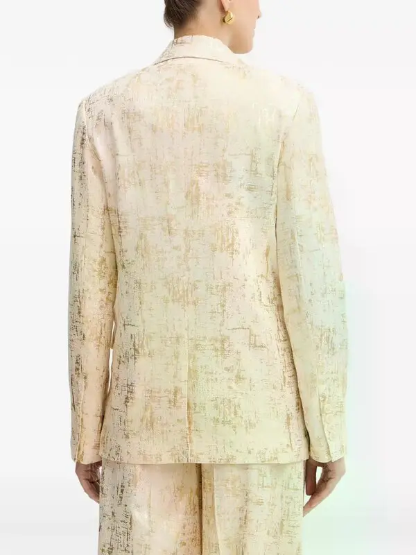 SILVIAN HEACH Khulto Distressed-effect Single-breasted Blazer