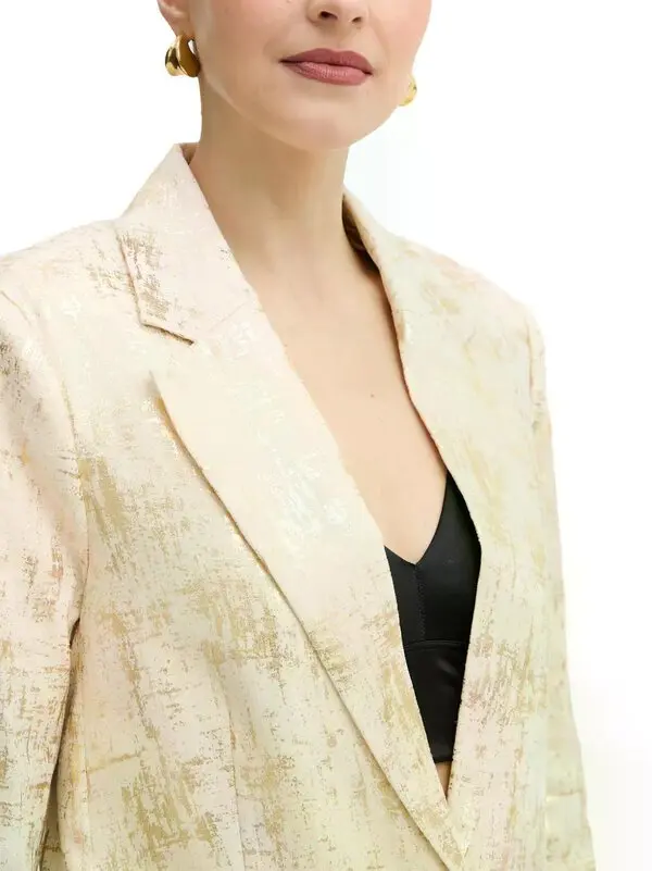 SILVIAN HEACH Khulto Distressed-effect Single-breasted Blazer