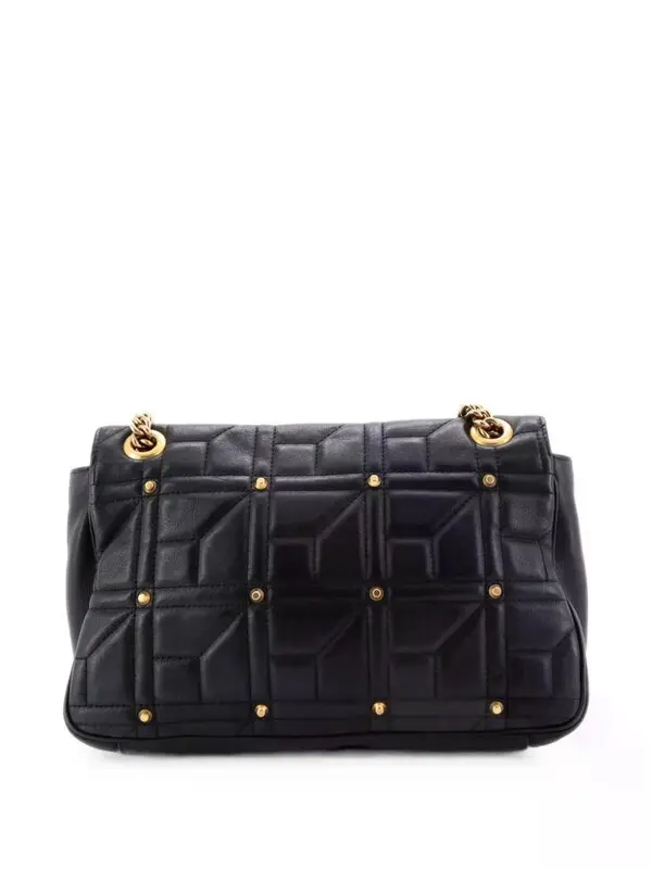 Gucci Gg Marmont Flap Bag Studded Matelasse Leather Medium Shoulder Bag