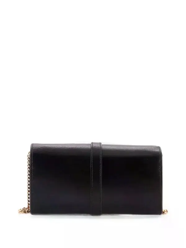 Gucci Jackie 1961 Continental Chain Wallet Leather Crossbody Bag - Black