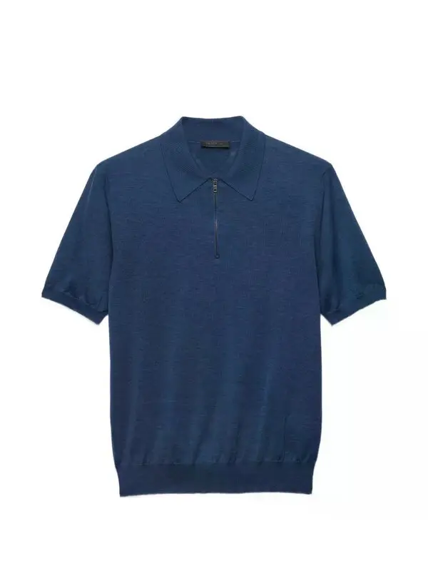 Prada S Ilk And Cotton Polo Shirt