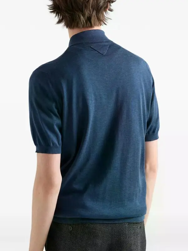 Prada S Ilk And Cotton Polo Shirt