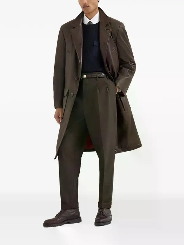 Brunello Cucinelli Nappa Leather Overcoat