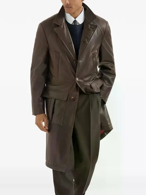 Brunello Cucinelli Nappa Leather Overcoat