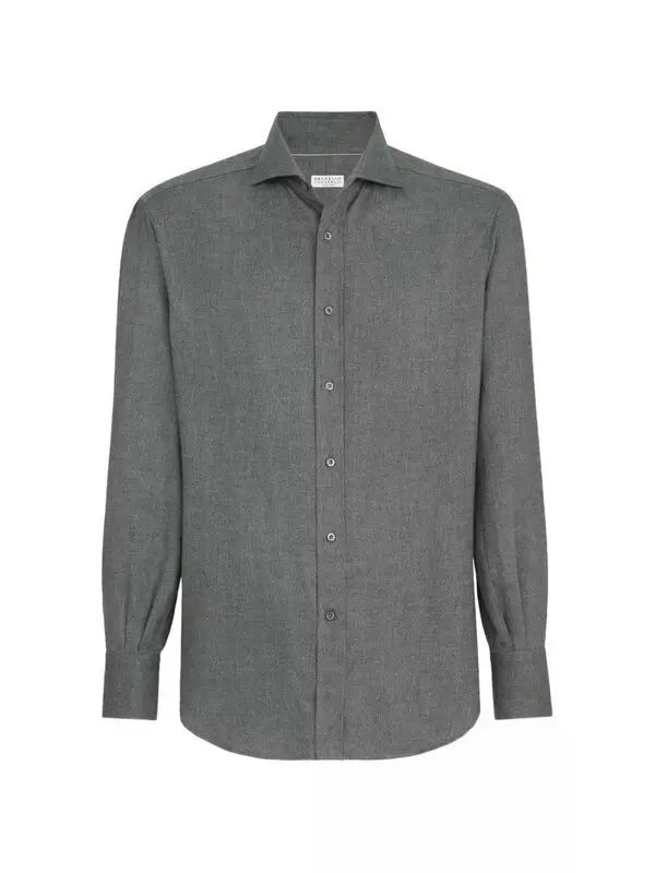 Brunello Cucinelli Chevron Flannel Shirt