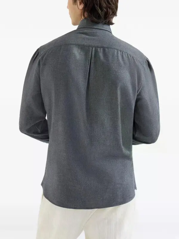 Brunello Cucinelli Chevron Flannel Shirt