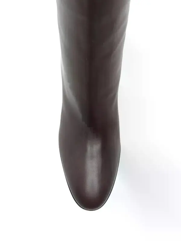 GIANVITO ROSSI Glove Leather Boots - Red