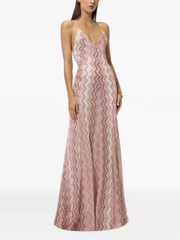 Missoni Snake Motif Long Viscose Dress