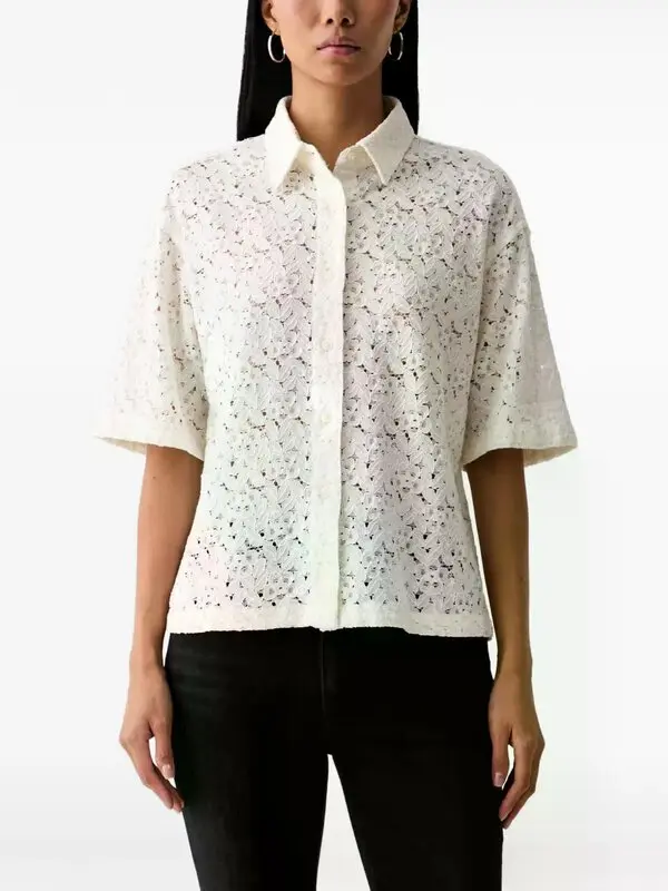 LEVI'S Harlie Lace Short-sleeve Shirt - White