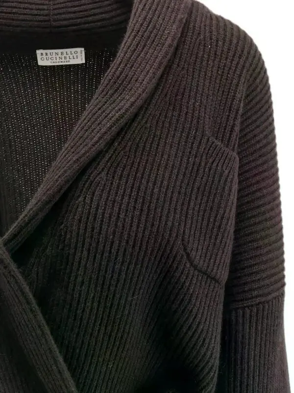 Brunello Cucinelli Ribbed-knit Shawl-collar Cardigan