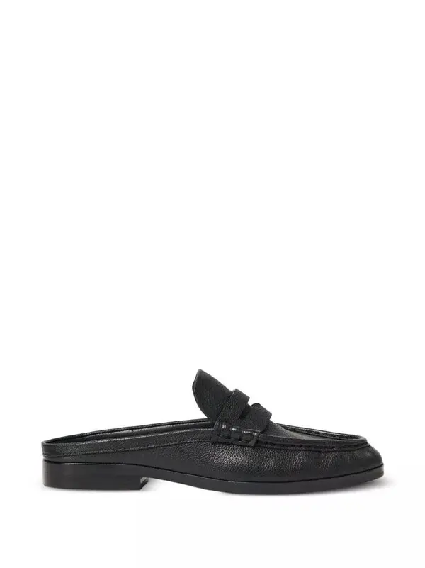 Simkhai Dean Pebbled Leather Mules - Black