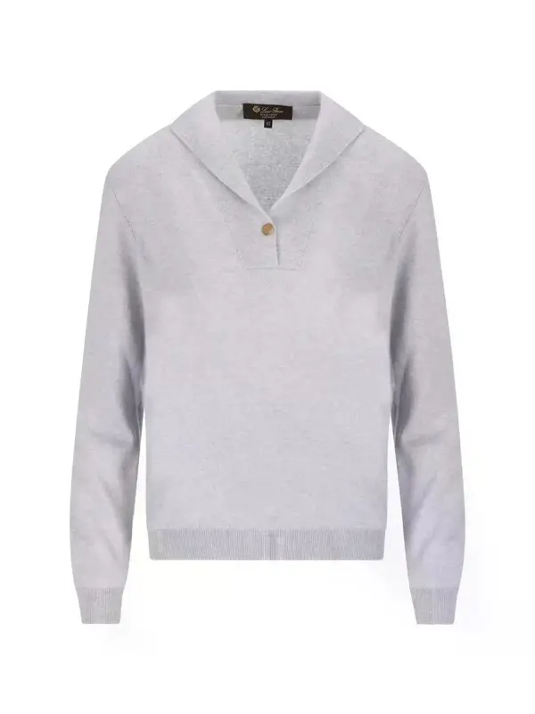 Loro Piana Sergio Cashmere Polo Shirt - Grey