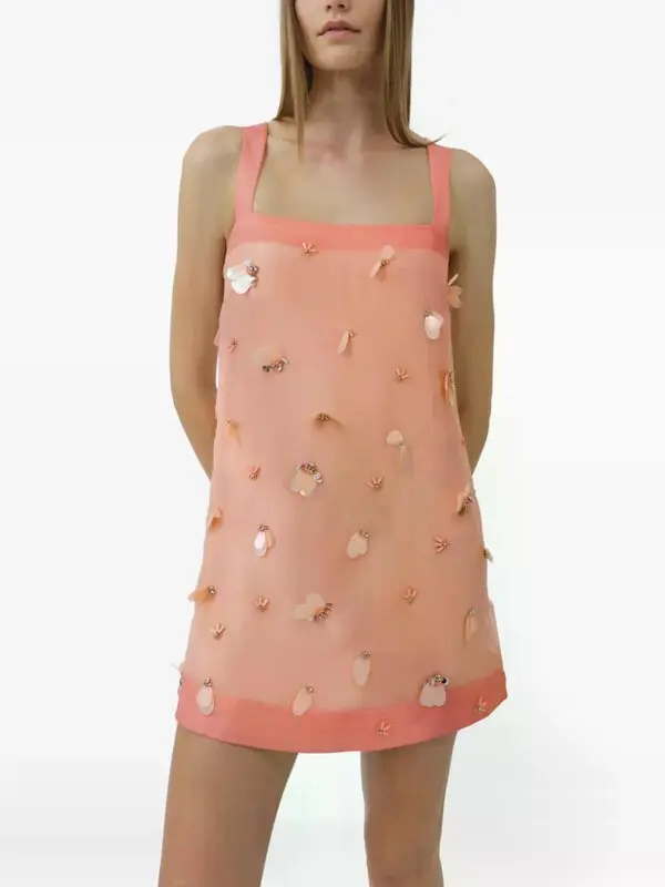 Simkhai Sumi Embellished Organza Mini Dress