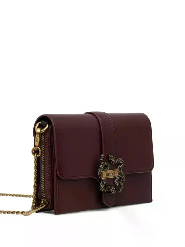 Just Cavalli Snake-plaque Chain-link Clutch Bag