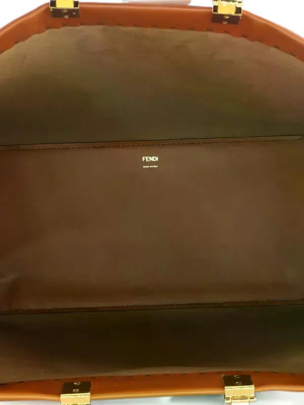 Fendi Sunshine Shopper Leather Large Tote Bag