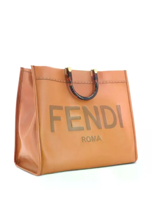 Fendi Sunshine Shopper Tote Bag - Brown