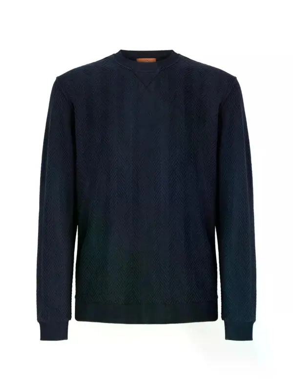 Missoni Tone-on-tone Chevron Sweatshirt - Blue