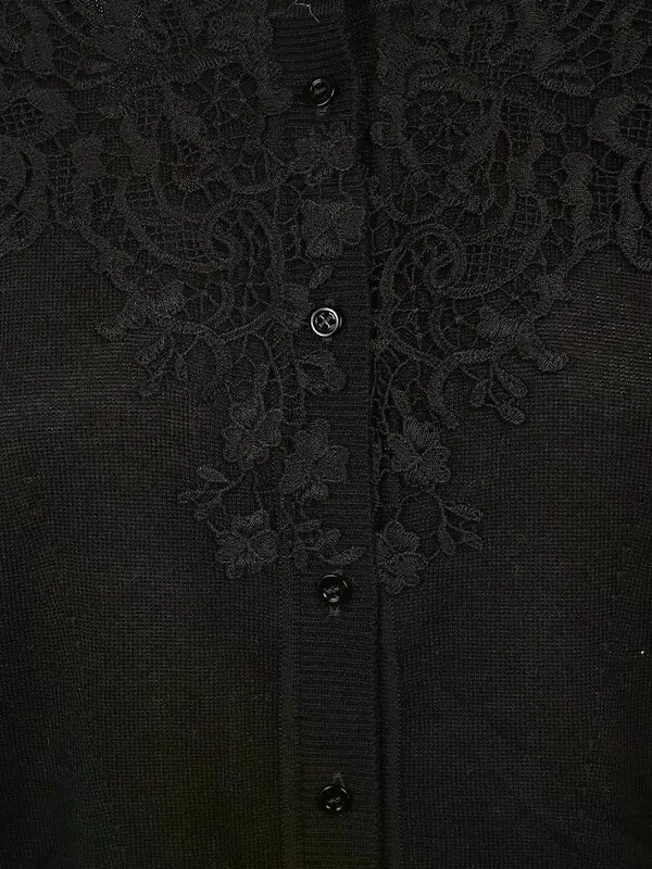 Ermanno Scervino Lace-appliqué Button-up Cardigan