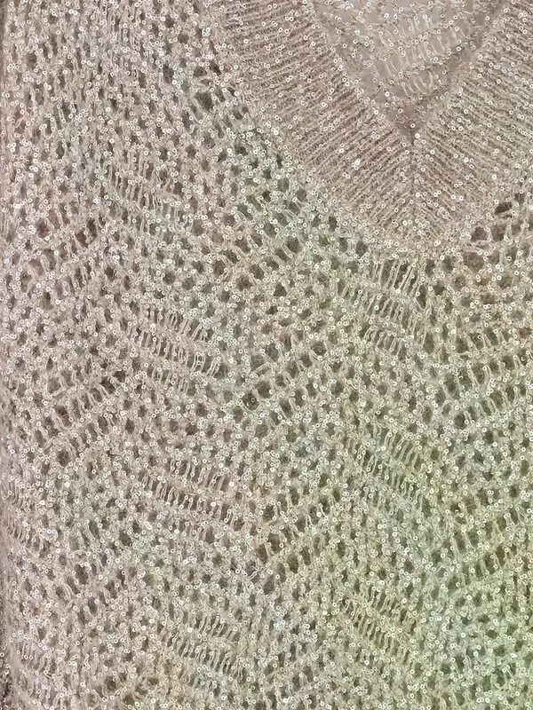 Brunello Cucinelli Sequin-embellished Open-knit Sweater