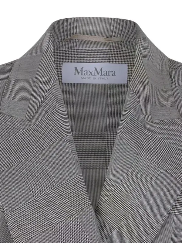 Max Mara Check-pattern Belted Jacket