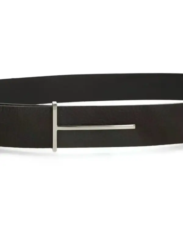 TOM FORD T-logo Leather Belt