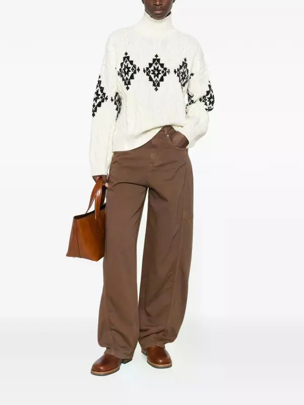 ERMANNO FIRENZE Panelled Wide-leg Jeans