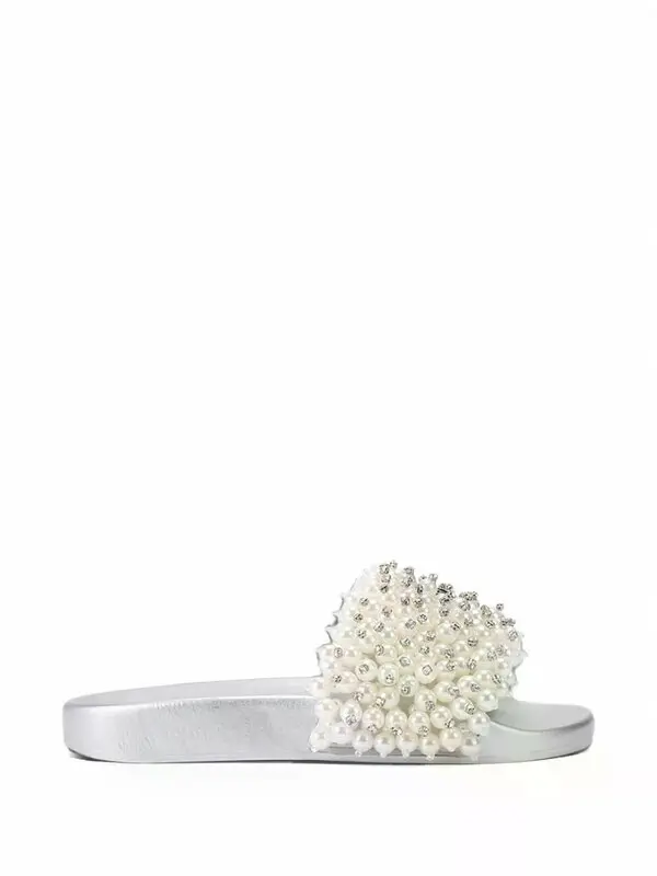 Kurt Geiger Meena Eagle Bead Slides - White