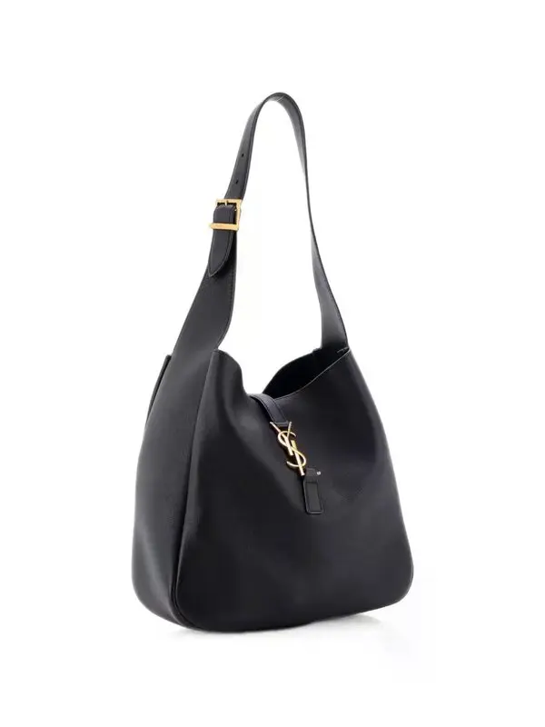 Saint Laurent Supple Leather Hobo Bag - Black
