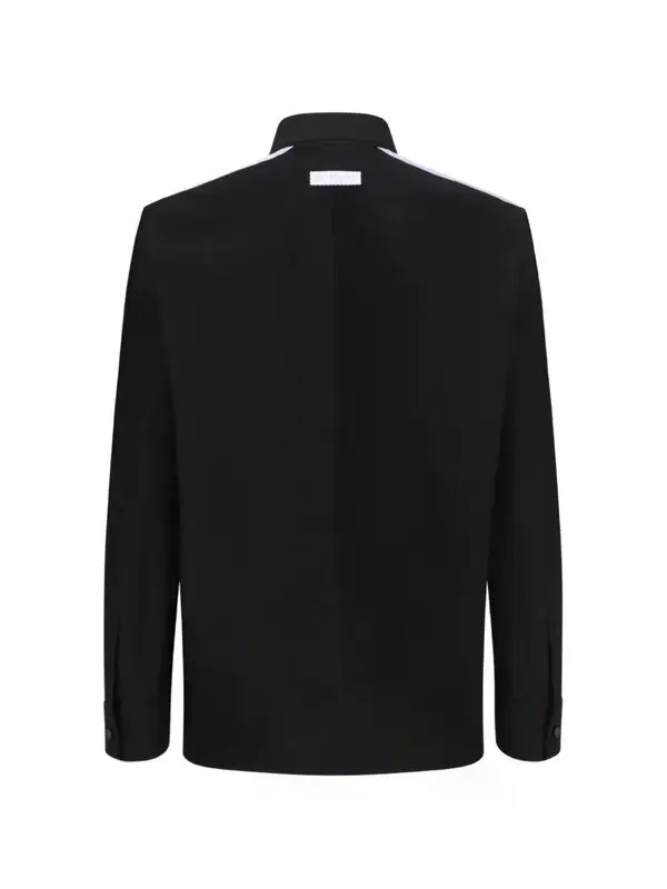Givenchy Couture Seam Overshirt In Cotton With Grosgrain-detail