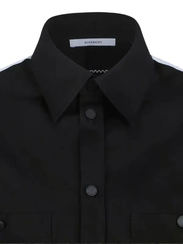 Givenchy Couture Seam Overshirt In Cotton With Grosgrain-detail
